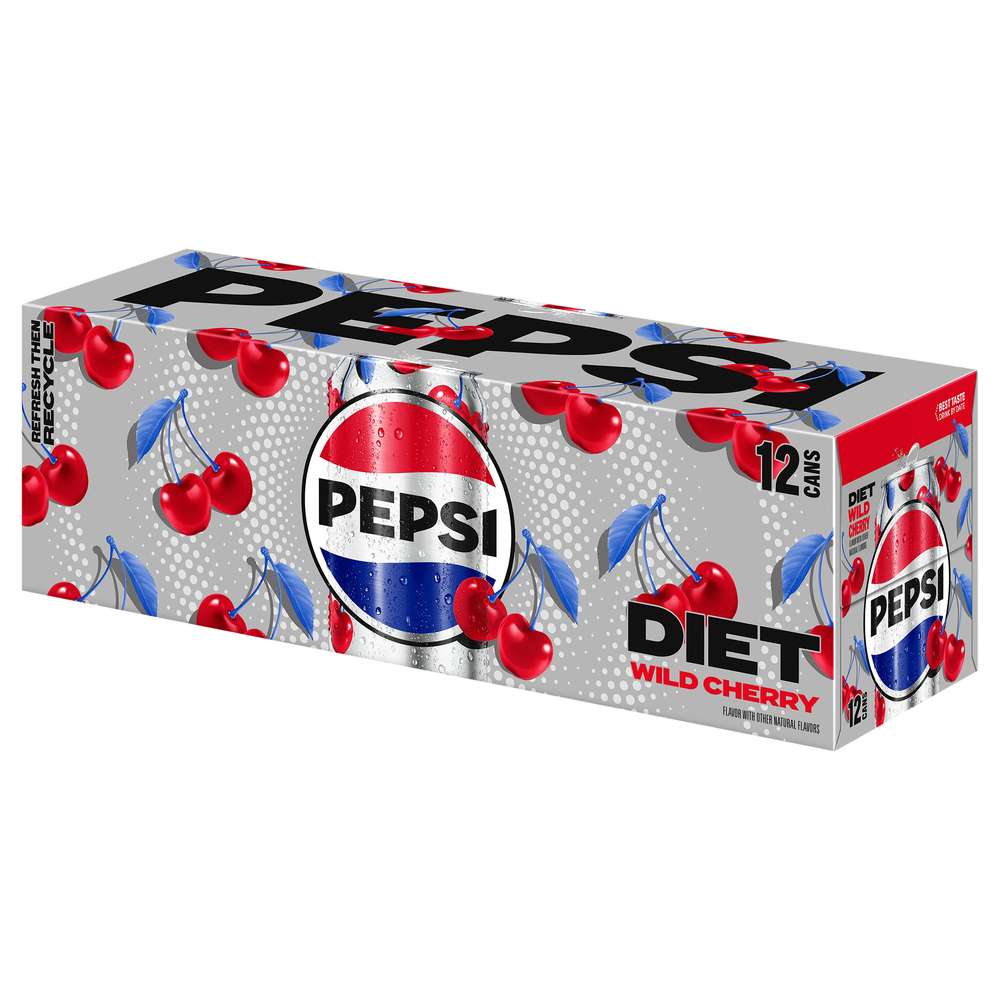 Pepsi Cola, Diet, Wild Cherry-Front-Right-Elevated