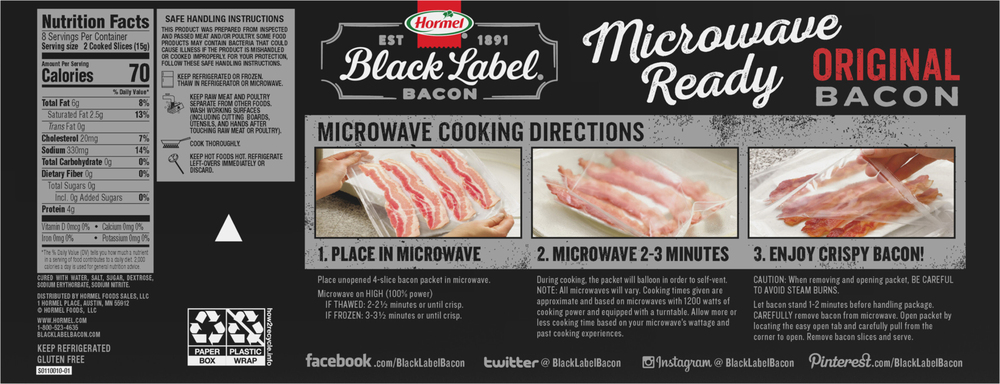 Hormel Black Label Microwave Bacon-Planogram-Back