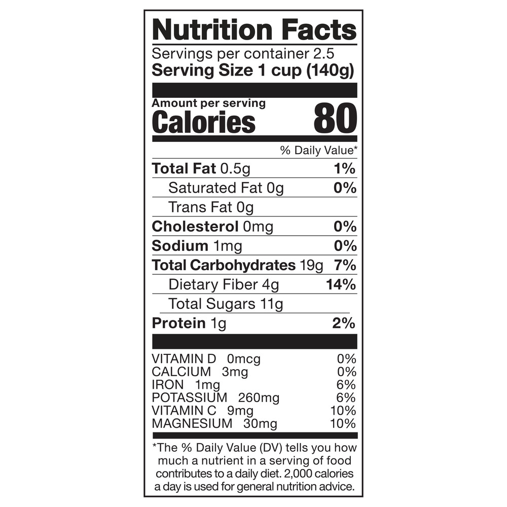 Pitaya Foods Dragon Fruit, Organic, Snack-Sized Pieces-Nutrition-Facts