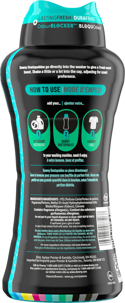 Downy Unstopables Scent Booster, In-Wash, Fresh-Planogram-Back