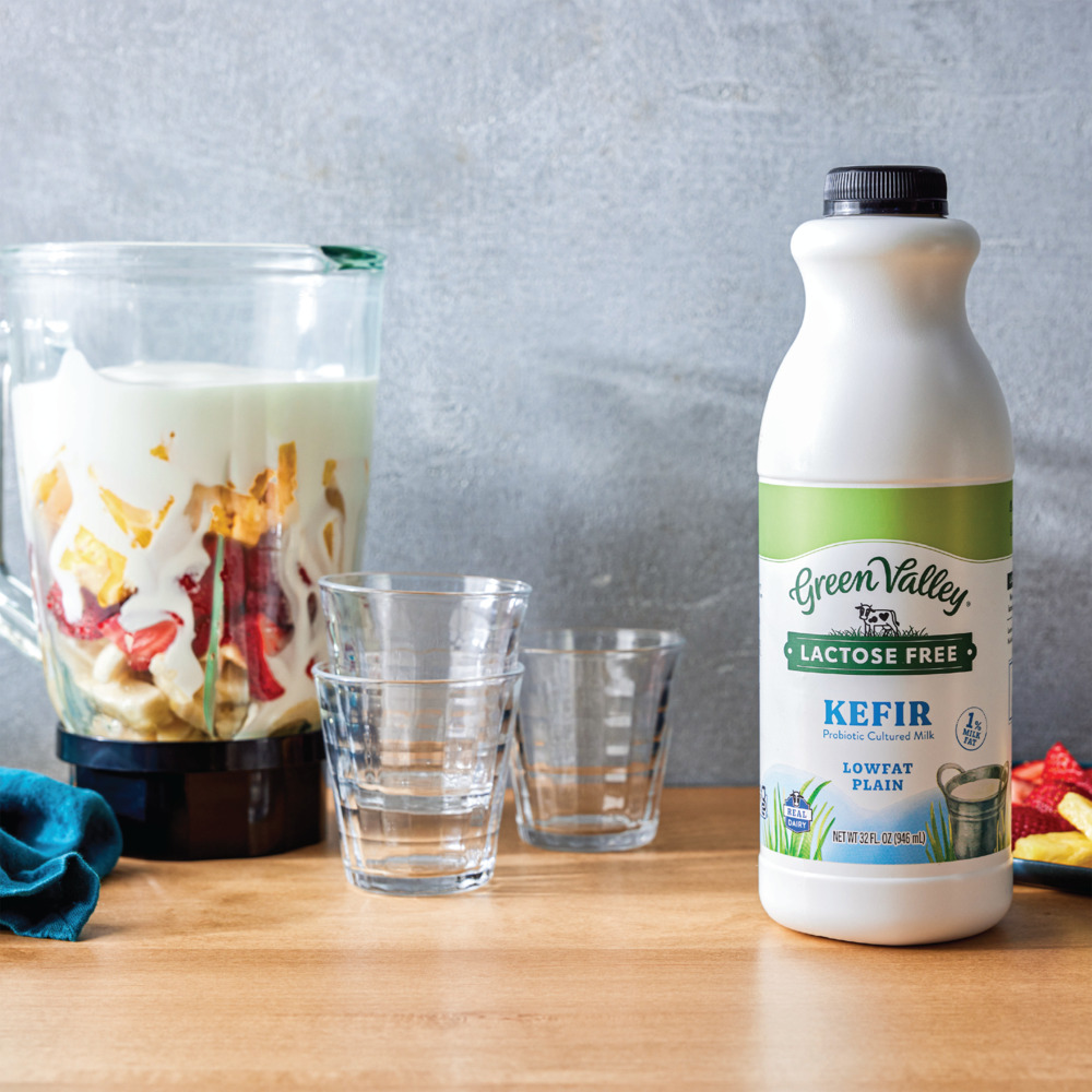 Green Valley Kefir, Lactose Free, Lowfat, Plain, 1% Milkfat-Ingredients