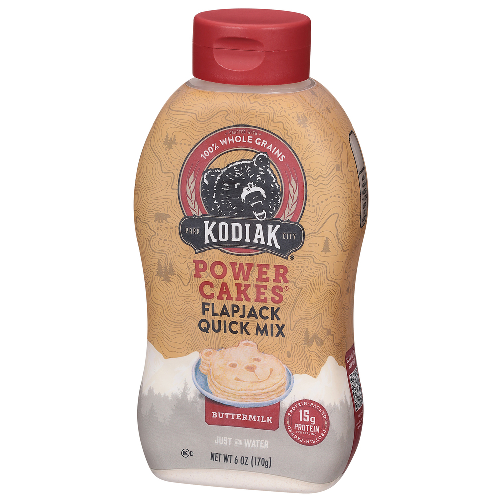 Kodiak Power Cakes Flapjack Quick Mix, Buttermilk-Front-Right-Elevated