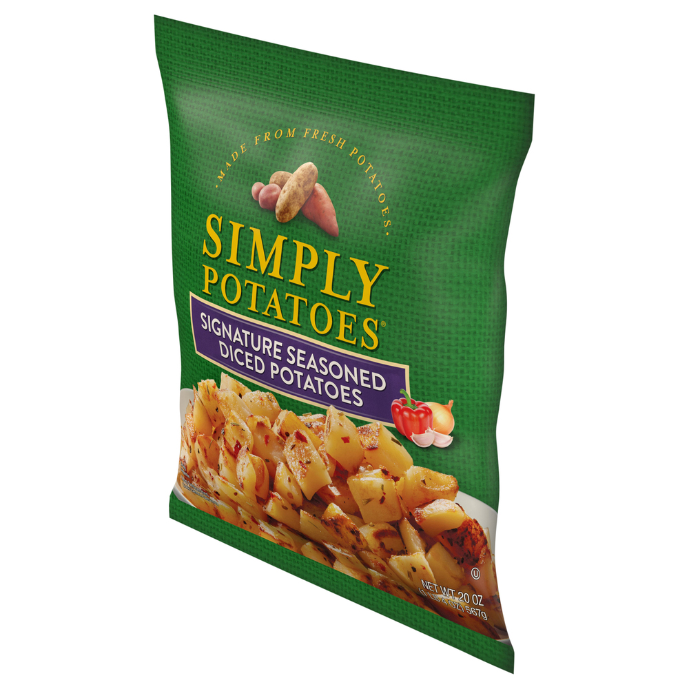 Simply Potatoes Potatoes, Signature Seasoned, Diced-Front-Right-Elevated