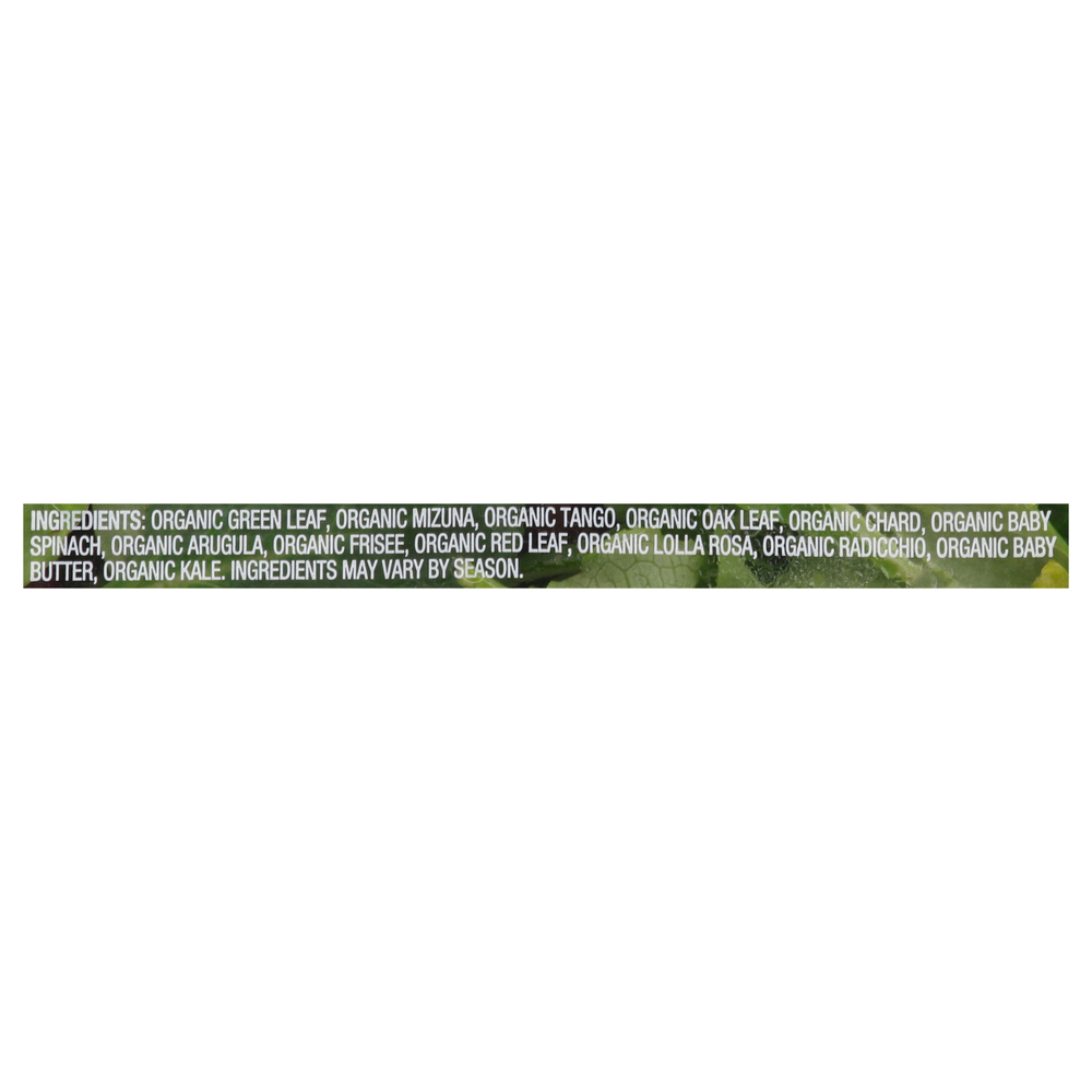 Raley's Spring Mix, Organic, Triple Washed-Ingredients