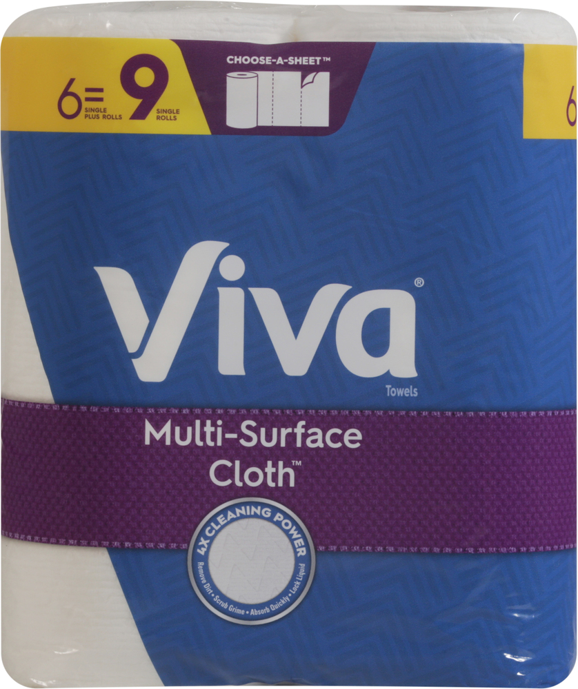 Viva Towels, Multi-Surface Cloth-Planogram-Left