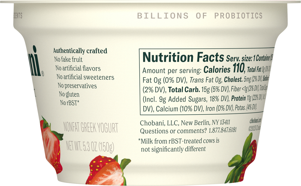 Chobani Yogurt, Greek, Strawberry on the Bottom-Planogram-Right