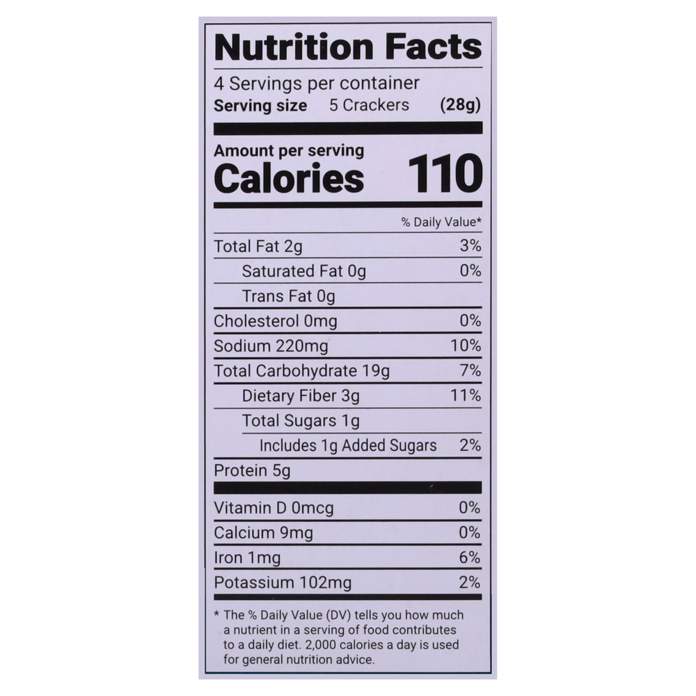 Ak-Mak Sesame Cracker, Wheat, Original-Nutrition-Facts