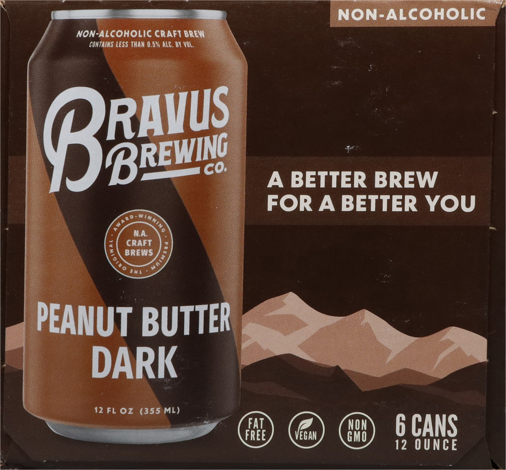Bravus Brewing Co. Craft Brew, Peanut Butter Drink, Non-Alcoholic ...
