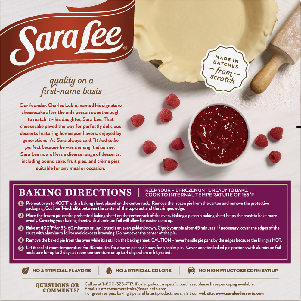 Sara Lee Pie, Raspberry-Planogram-Back