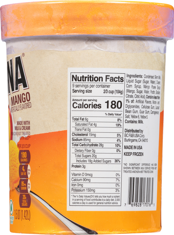 Melona Frozen Dairy Dessert, Mango-Planogram-Right