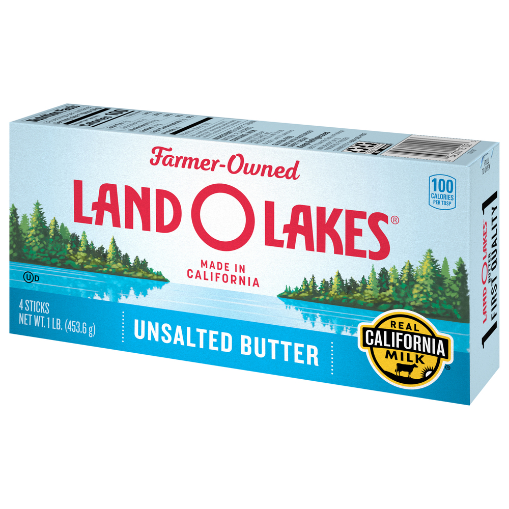 Land O Lakes Unsalted Butter-Front-Right-Elevated