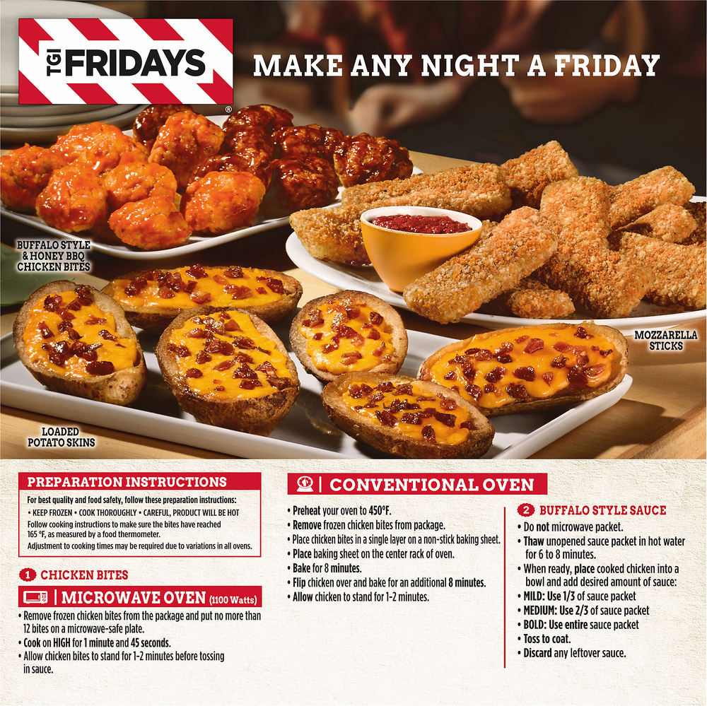 TGI Friday's Buffalo Style Boneless Chicken Bites Appetizer-Planogram-Back