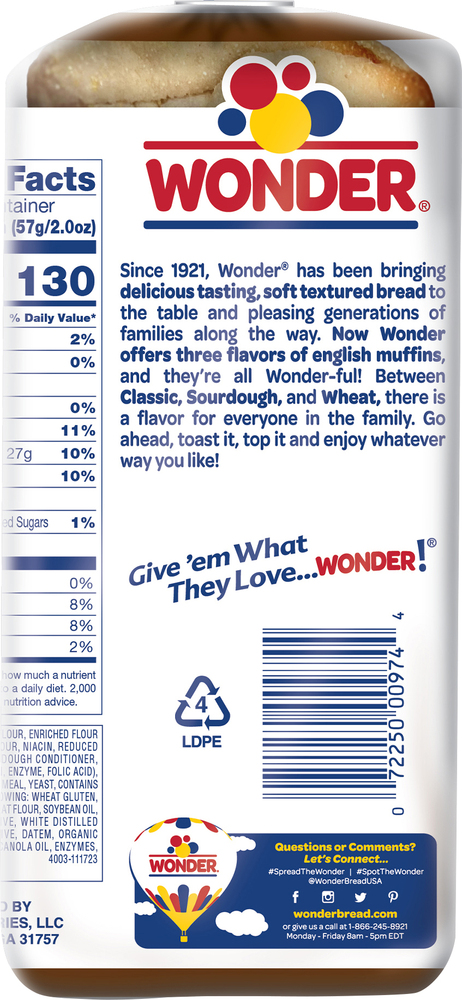 wonder bread label