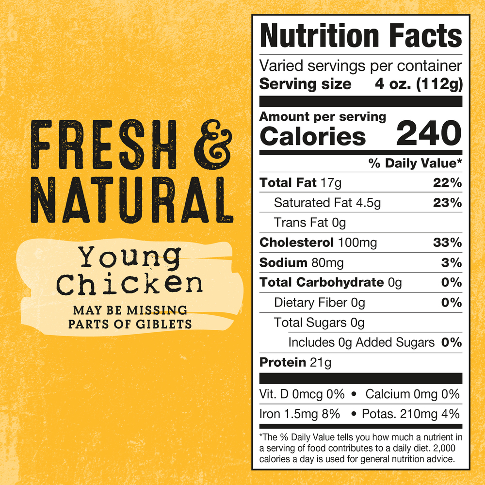 FOSTER FARMS Young Chicken, Cage Free, Fresh & Natural-Planogram-Back