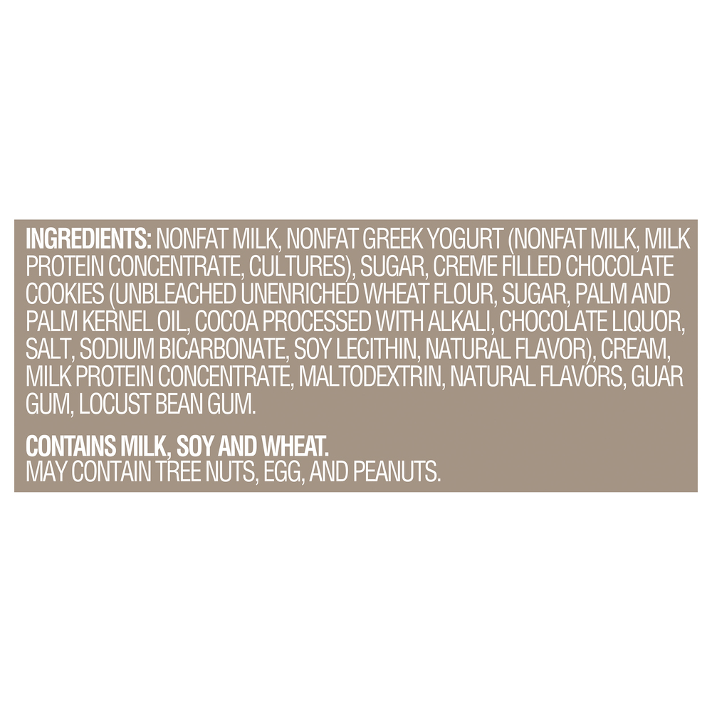 Yasso Yogurt Bars, Greek, Cookies 'n Cream, 4 Pack-Ingredients