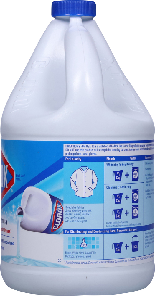 Clorox Bleach, Splash-Less-Planogram-Right