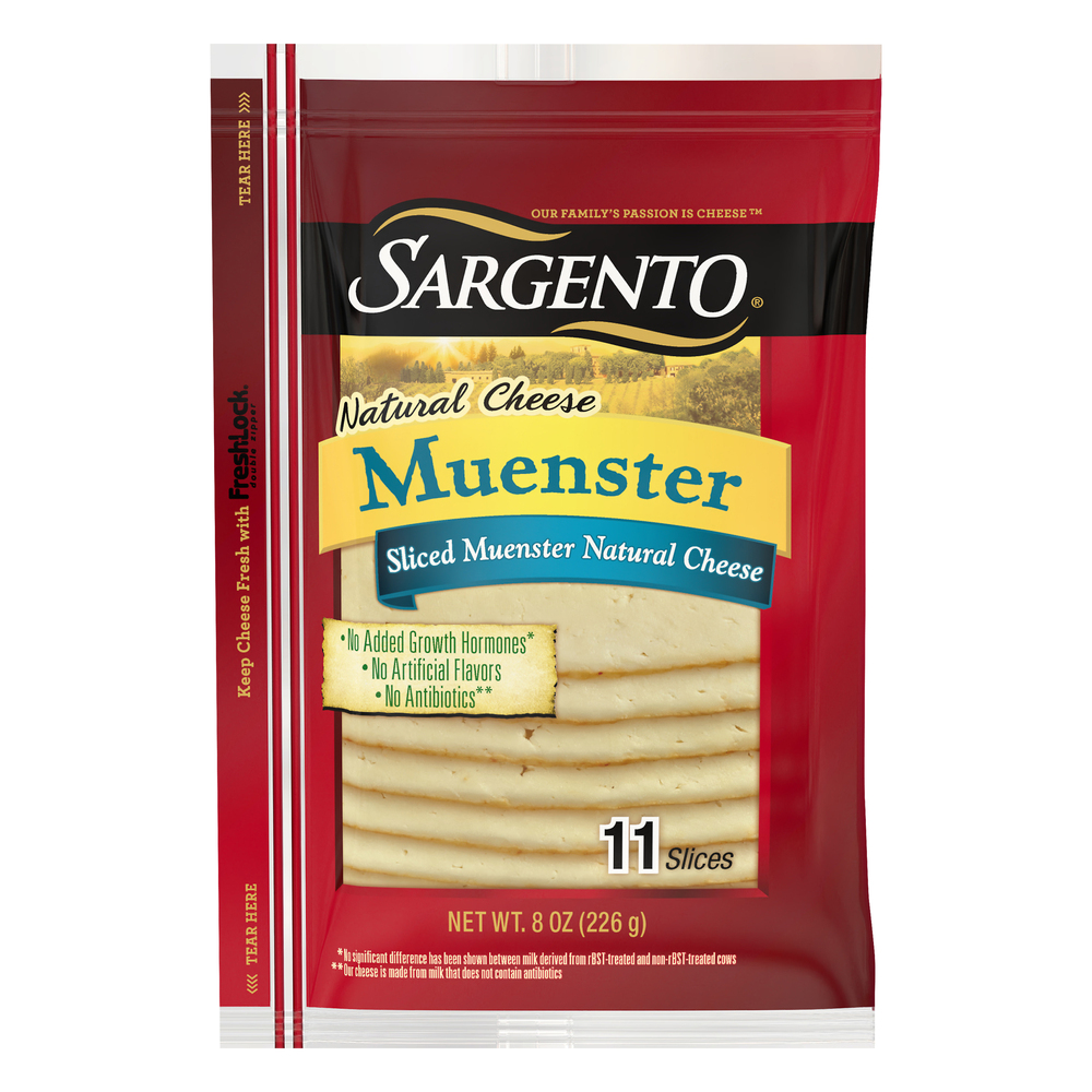 Sargento Sliced Cheese, Natural, Muenster-Main