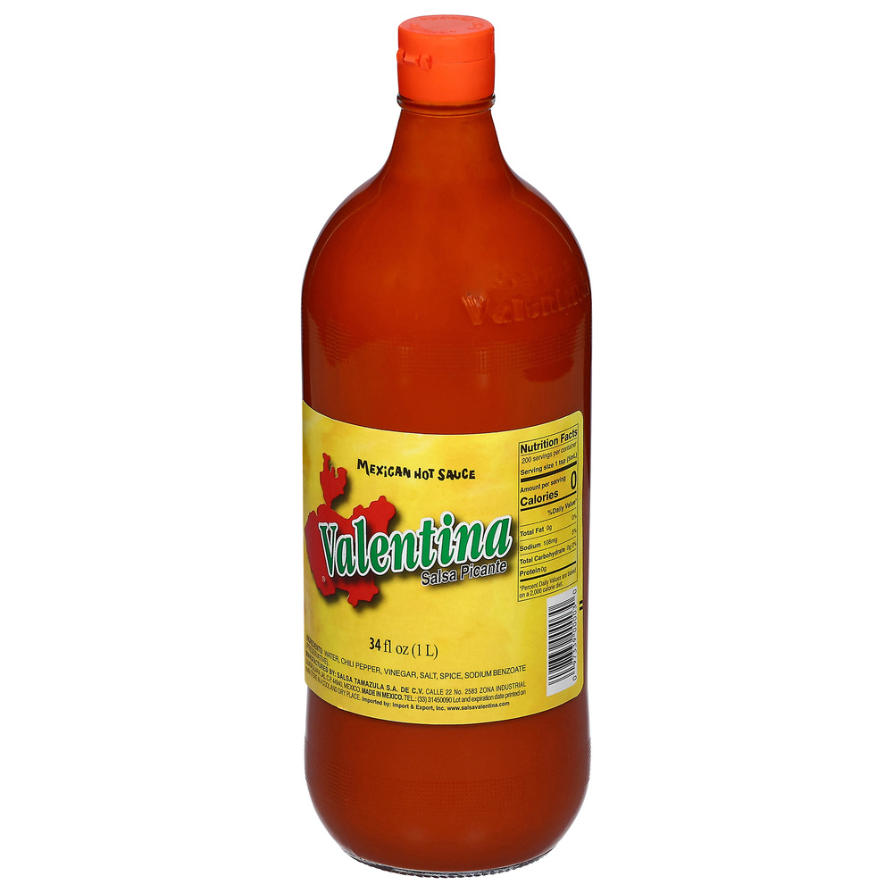Valentina Hot Sauce, Mexican-Front-Right-Elevated