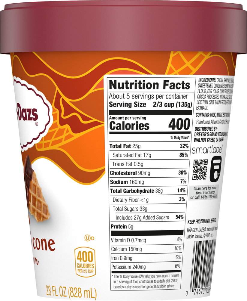 Haagen-Dazs Ice Cream, Caramel Cone-Planogram-Right