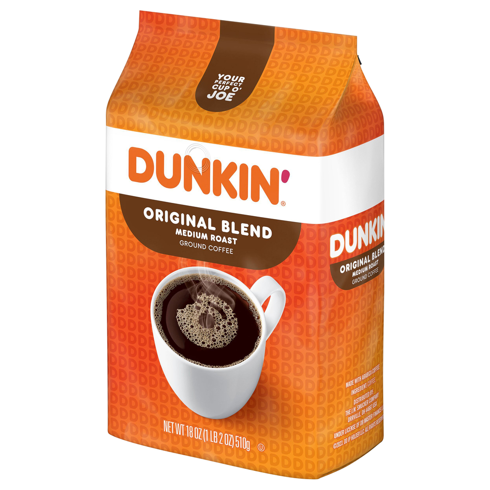 Dunkin' Ground Medium Roast Original Blend Coffee-Front-Right-Elevated