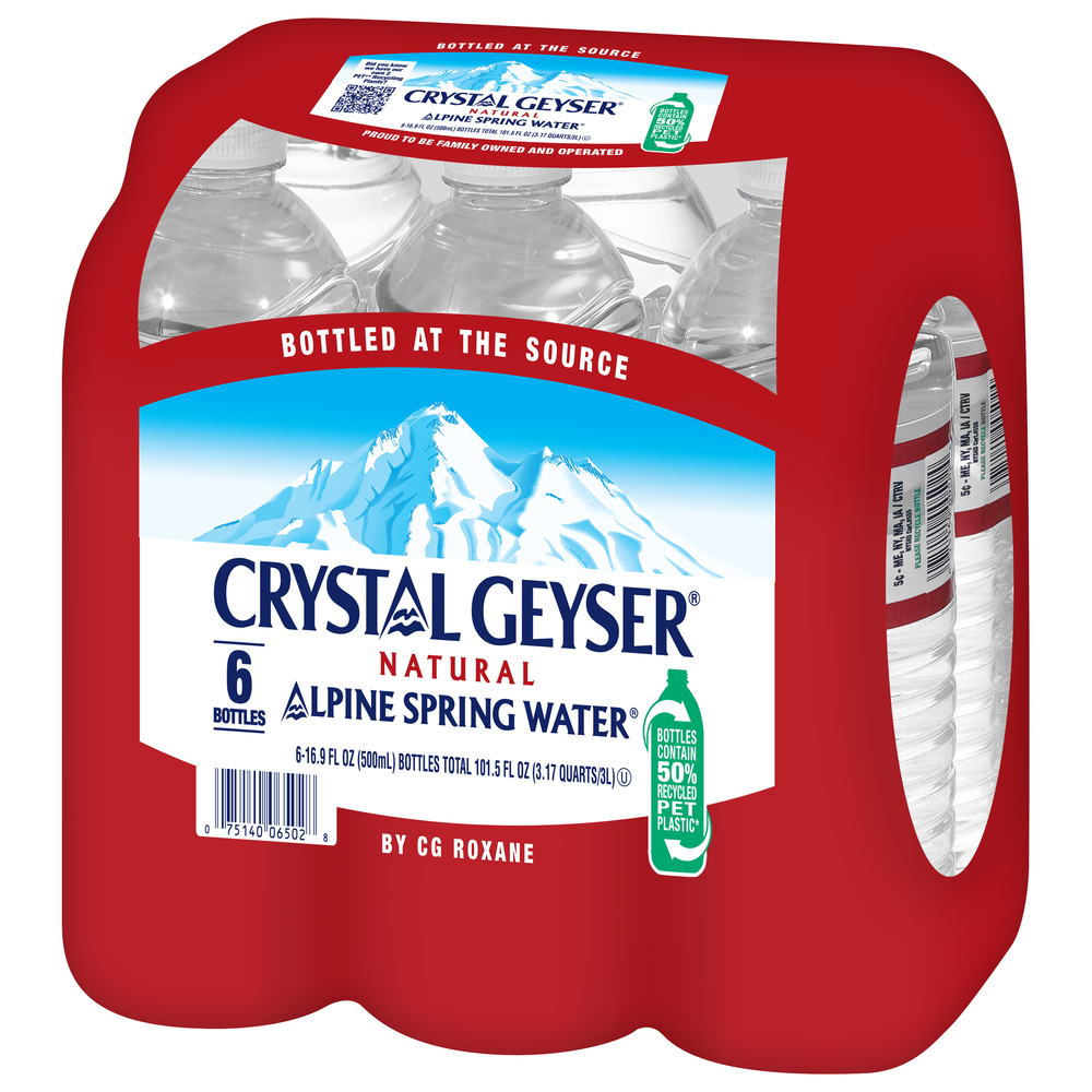Crystal Geyser Spring Water, Natural, Alpine-Front-Right-Elevated