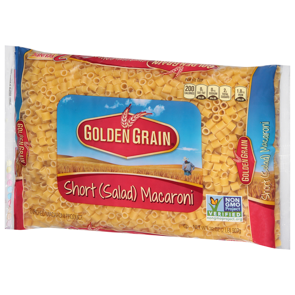 Golden Grain Macaroni, Short Salad-Front-Right-Elevated