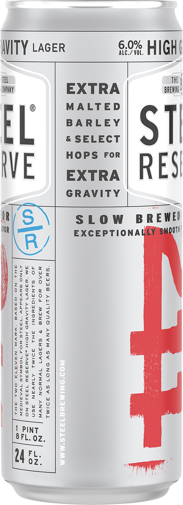Steel Reserve 211 Beer, Lager, High Gravity, 211-Planogram-Right