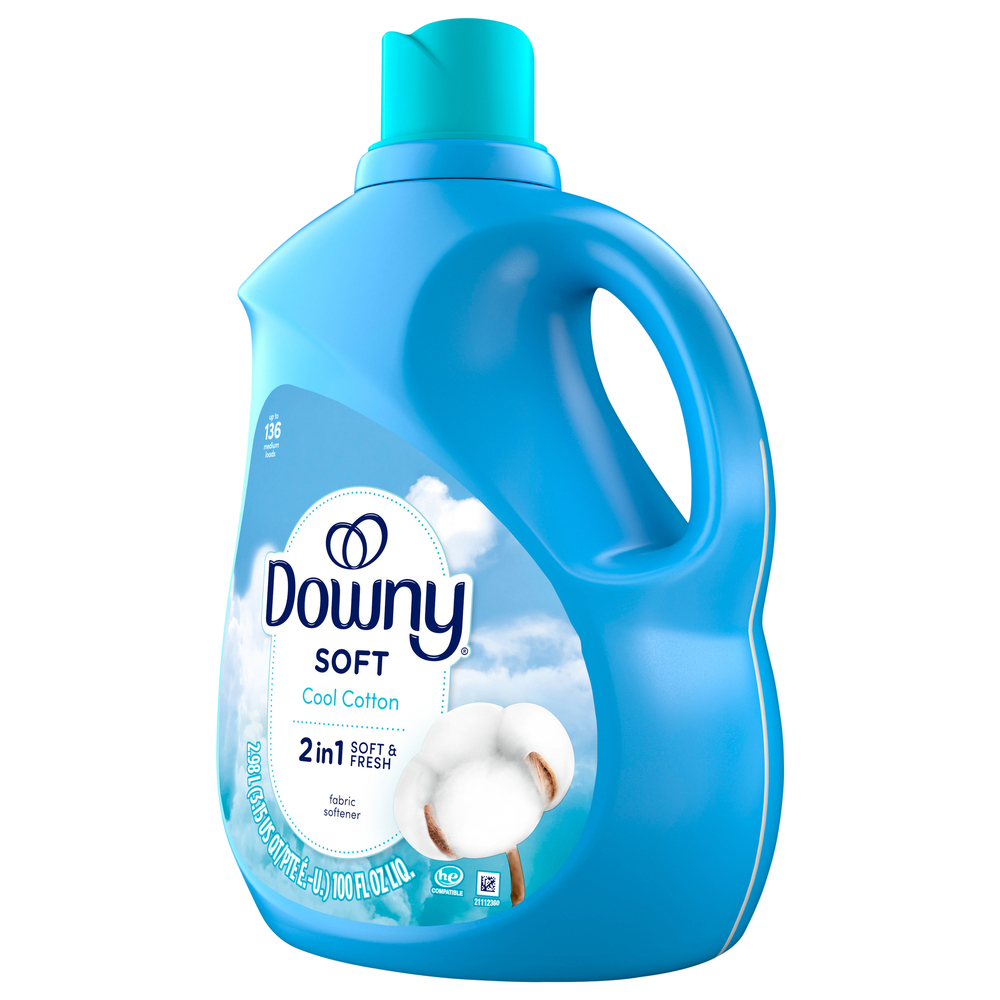 Downy Fabric Softener, Soft & Fresh, Cool Cotton, 2 in 1-Front-Right ...