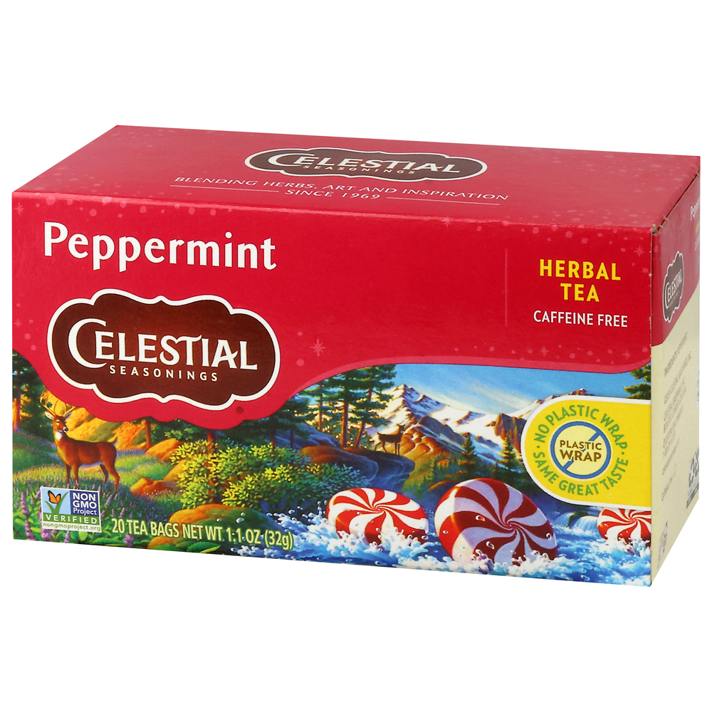 Celestial Seasonings Herbal Tea, Caffeine Free, Peppermint, Tea Bags ...