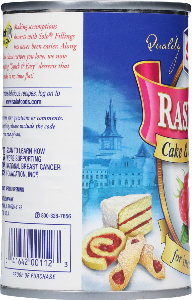 Solo Cake & Pastry Filling, Raspberry-Planogram-Left