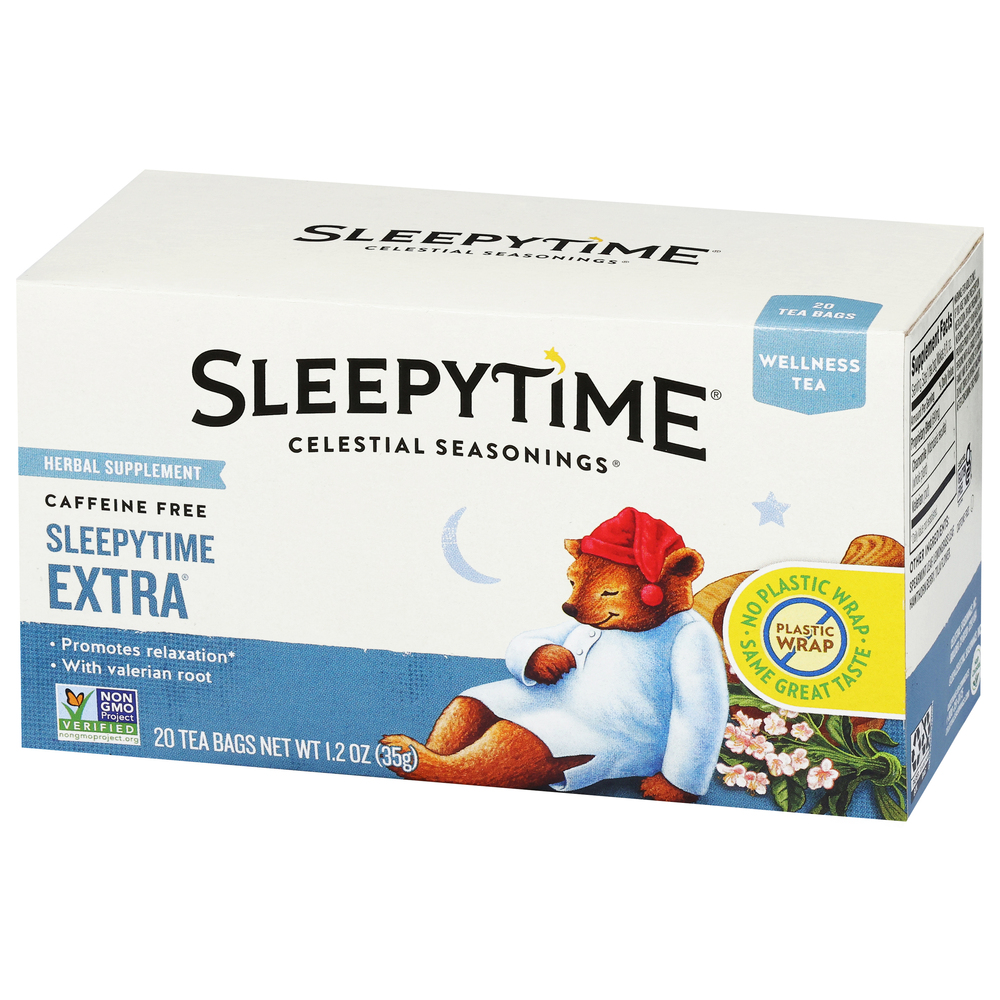 Celestial Seasonings Sleepytime Extra Wellness Tea, Caffeine Free, Tea ...