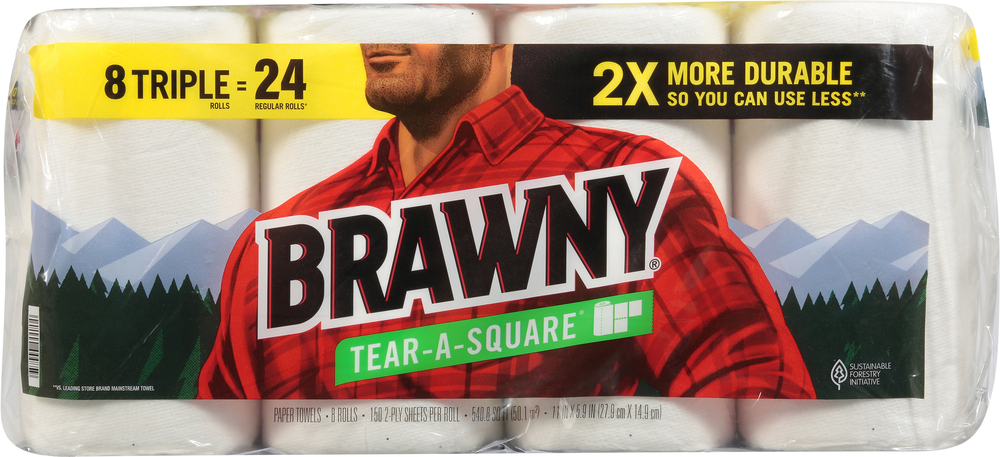 Brawny Paper Towels Logo Brawny Paper Towel, Pick A Size, XL, 2 Ply