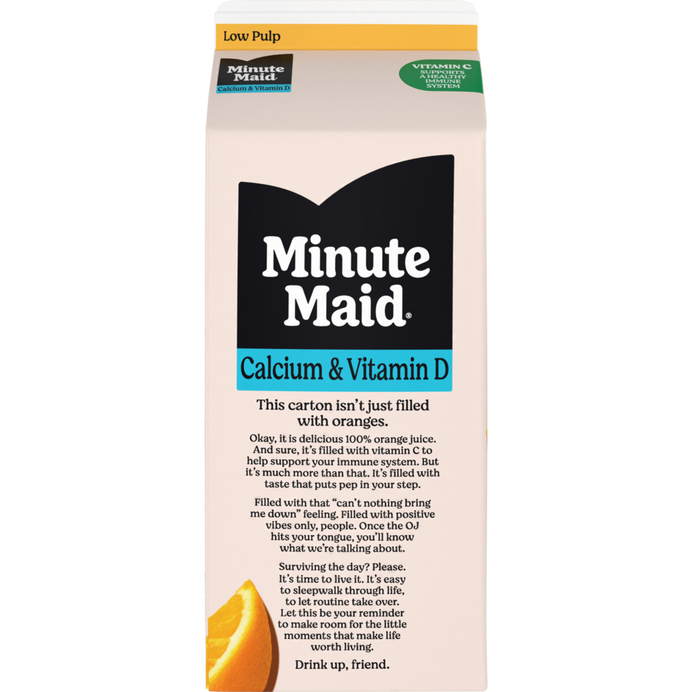 Minute Maid Orange Juice, 100% Pure Squeezed, Low Pulp, Original ...