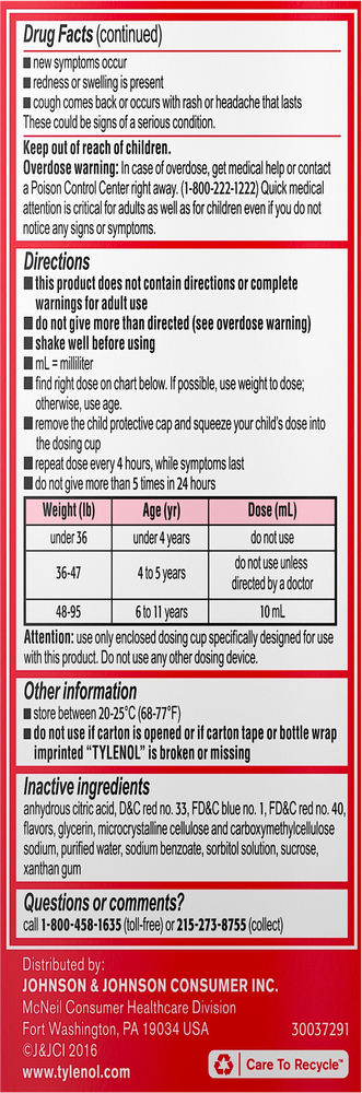 tylenol cold instructions