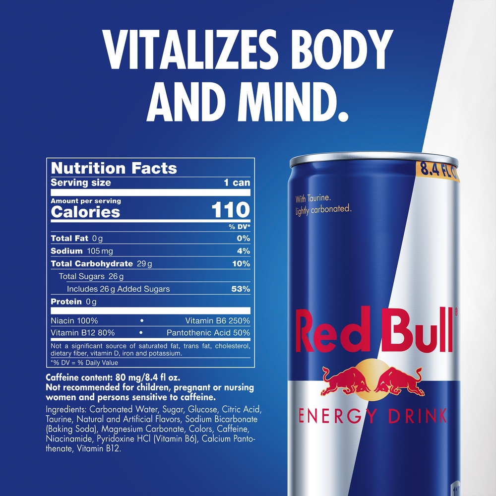Red Bull Energy Drink-Nutrition-Facts