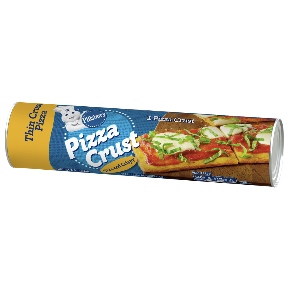 Pillsbury Pizza Crust, Thin and Crispy-Front-Right-Elevated