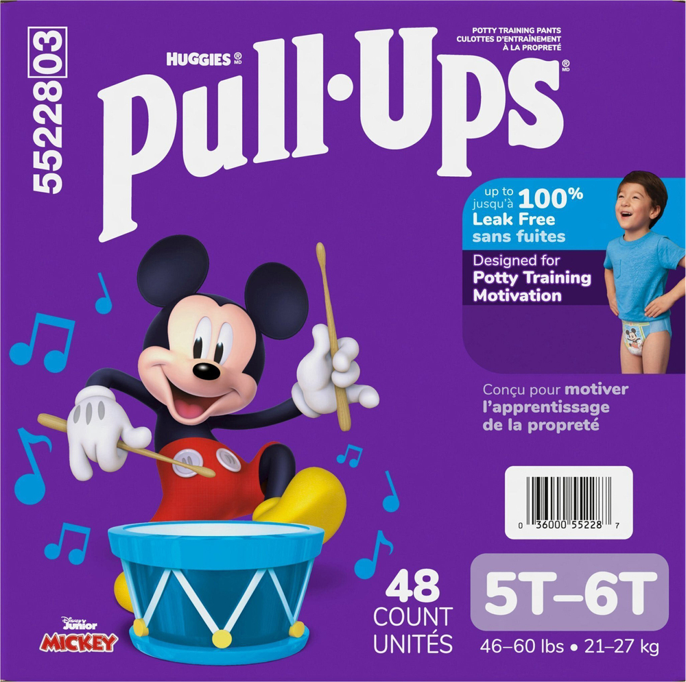 Pull-Ups Disney Junior Mickey 4T-5T (46-60 lbs) Potty Training Pants ...