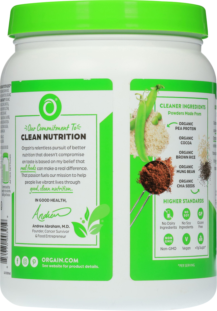 Orgain Organic Protein Protein Powder, Creamy Chocolate Fudge Flavor ...