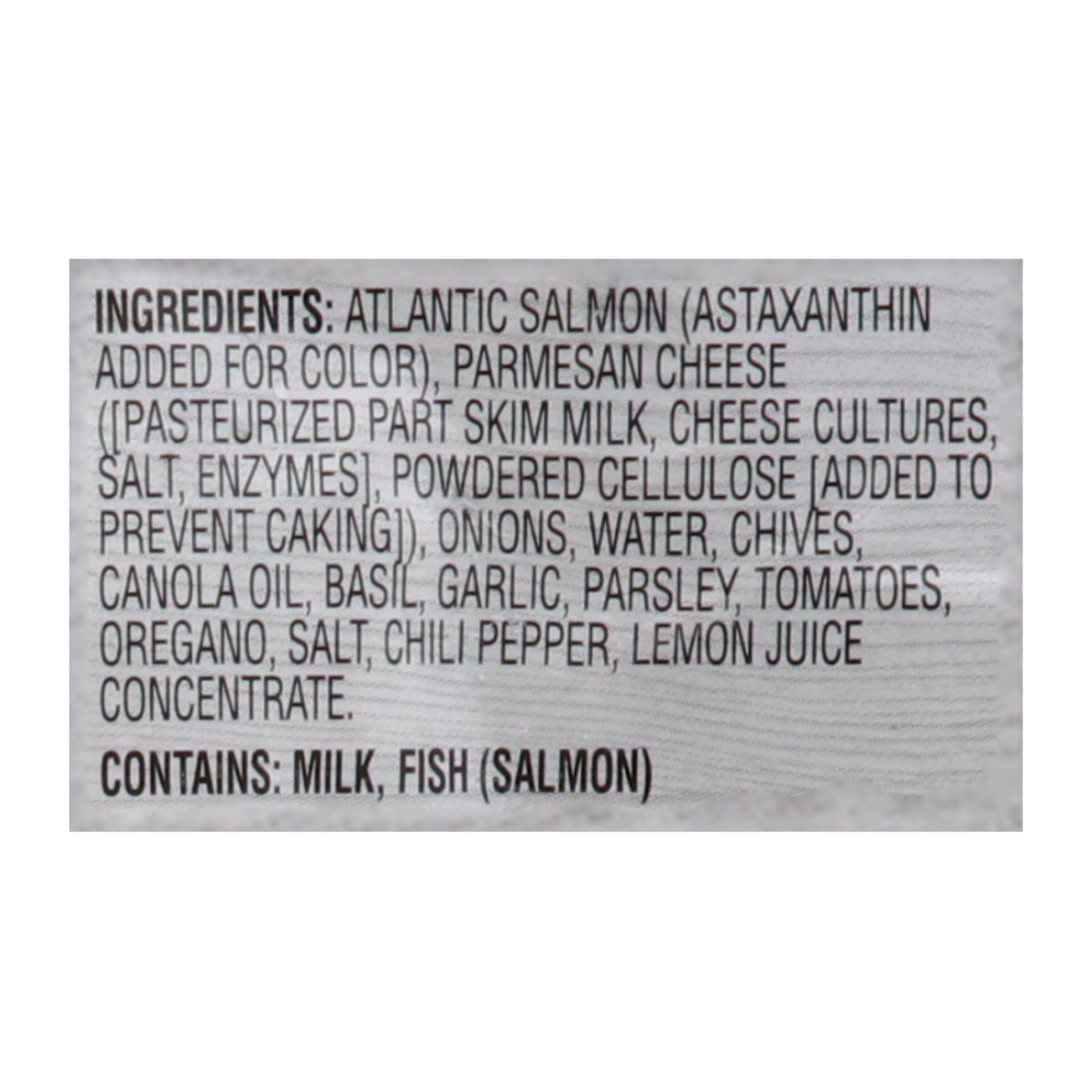 Raley's Skinless Garlic Parmesan Atlantic Salmon-Ingredients