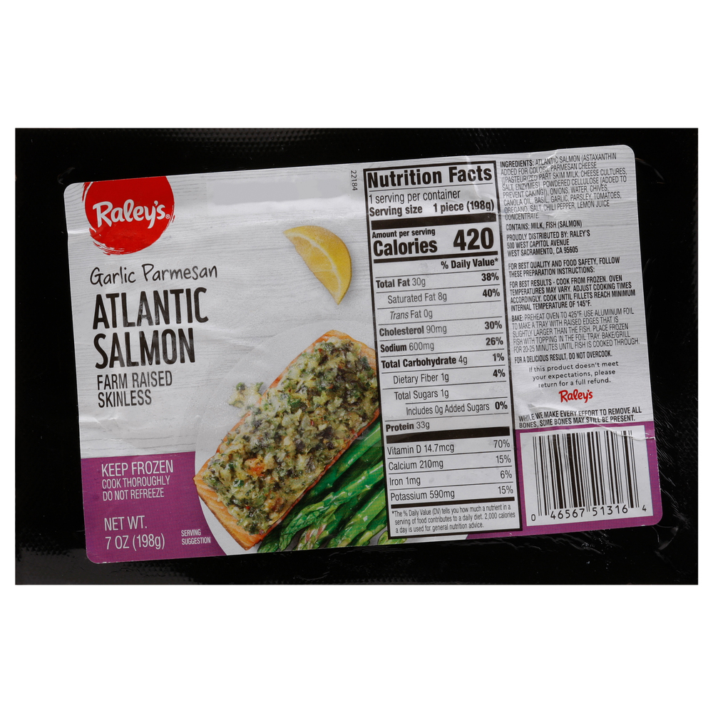 Raley's Skinless Garlic Parmesan Atlantic Salmon-Main