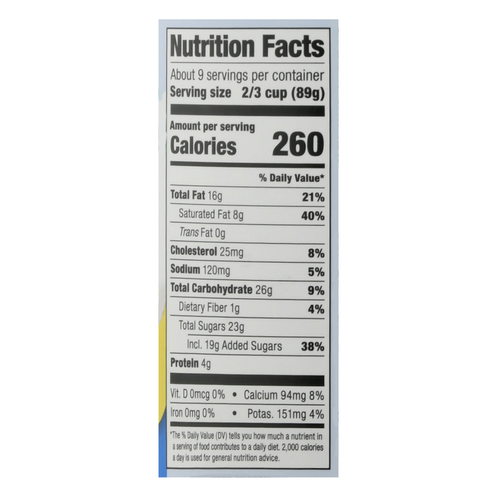 Sunnyside Farms Ice Cream, Butterfinger, Premium-Nutrition-Facts