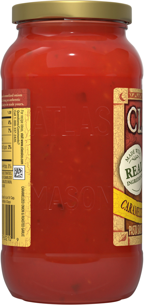 Classico Caramelized Onion & Roasted Garlic Pasta Sauce-Planogram-Left