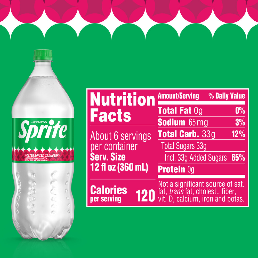 sprite ingredients label