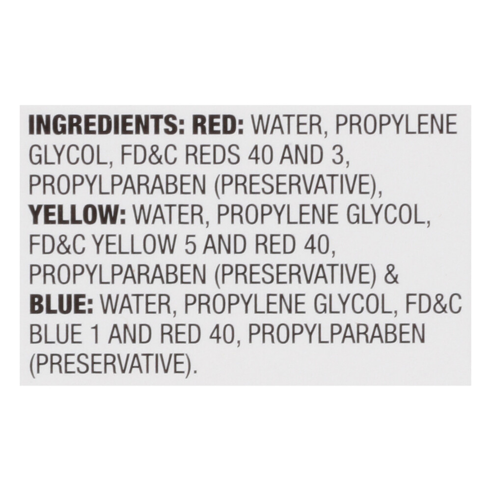 red food coloring ingredients