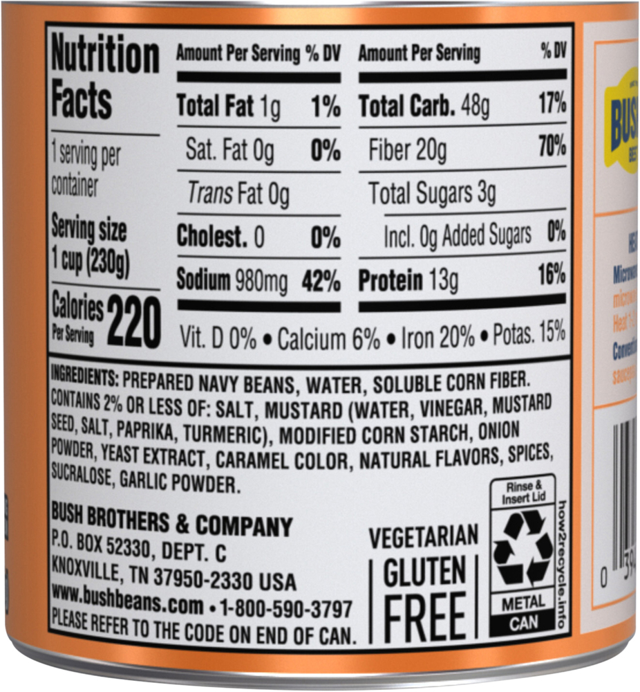 Bush's Best Zero Sugar Added Baked Beans-Planogram-Right