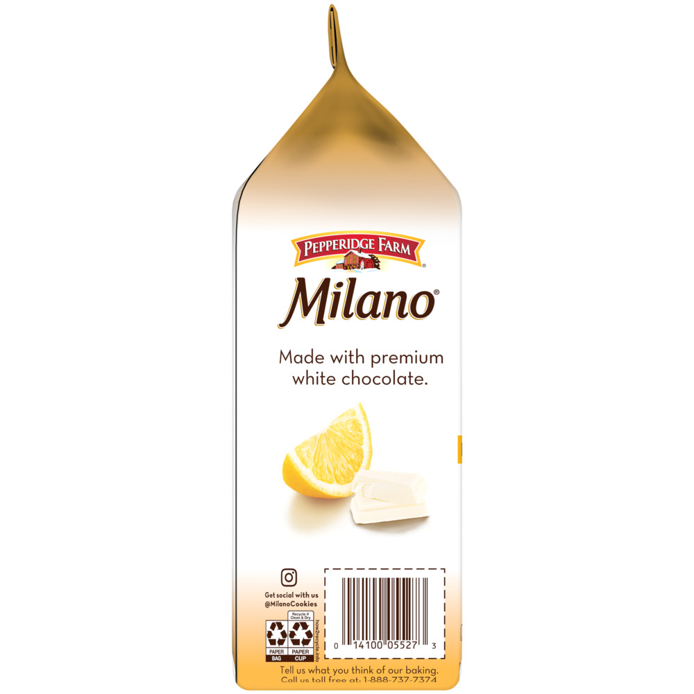 Pepperidge Farm® Milano® White Chocolate Lemon Flavored Cookies ...