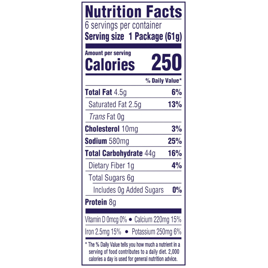 Kraft Mac & Cheese, Original, Easy Mac-Nutrition-Facts
