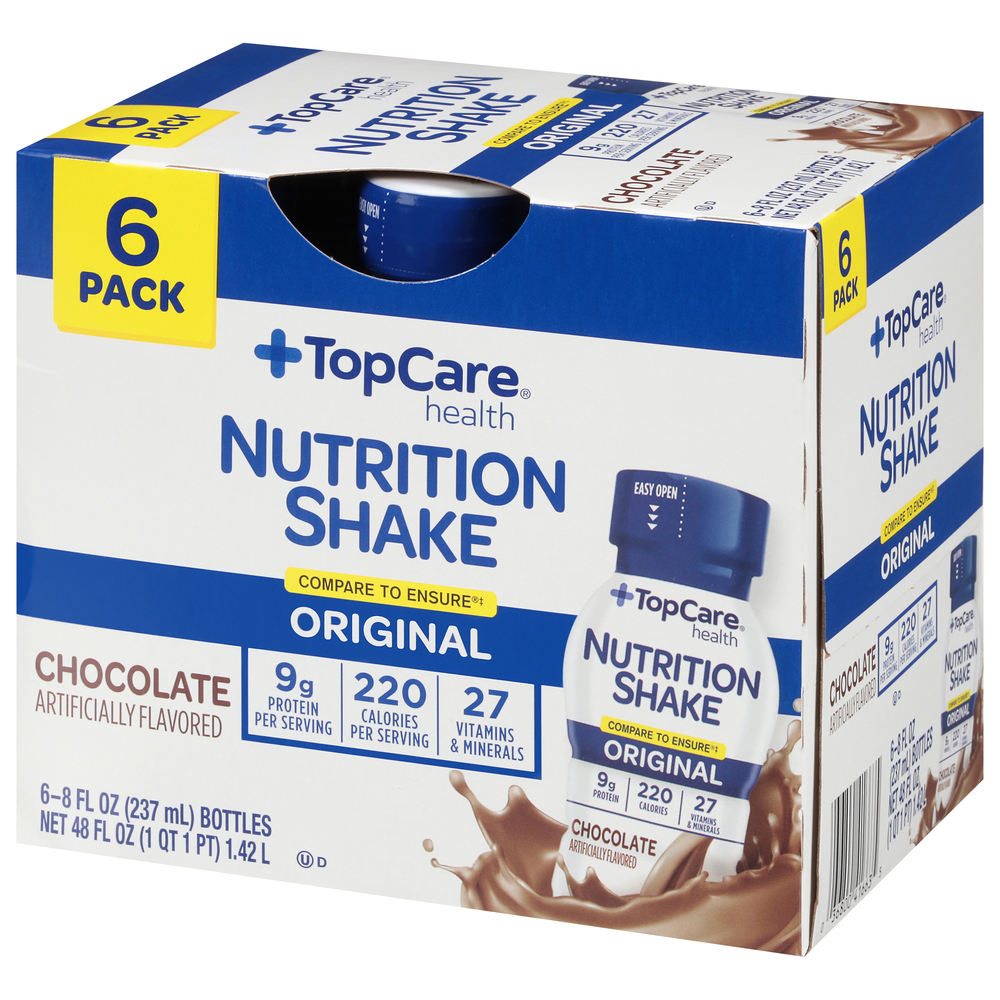 TopCare Health Nutrition Shake, Chocolate, Original, 6 Pack-Front-Right ...