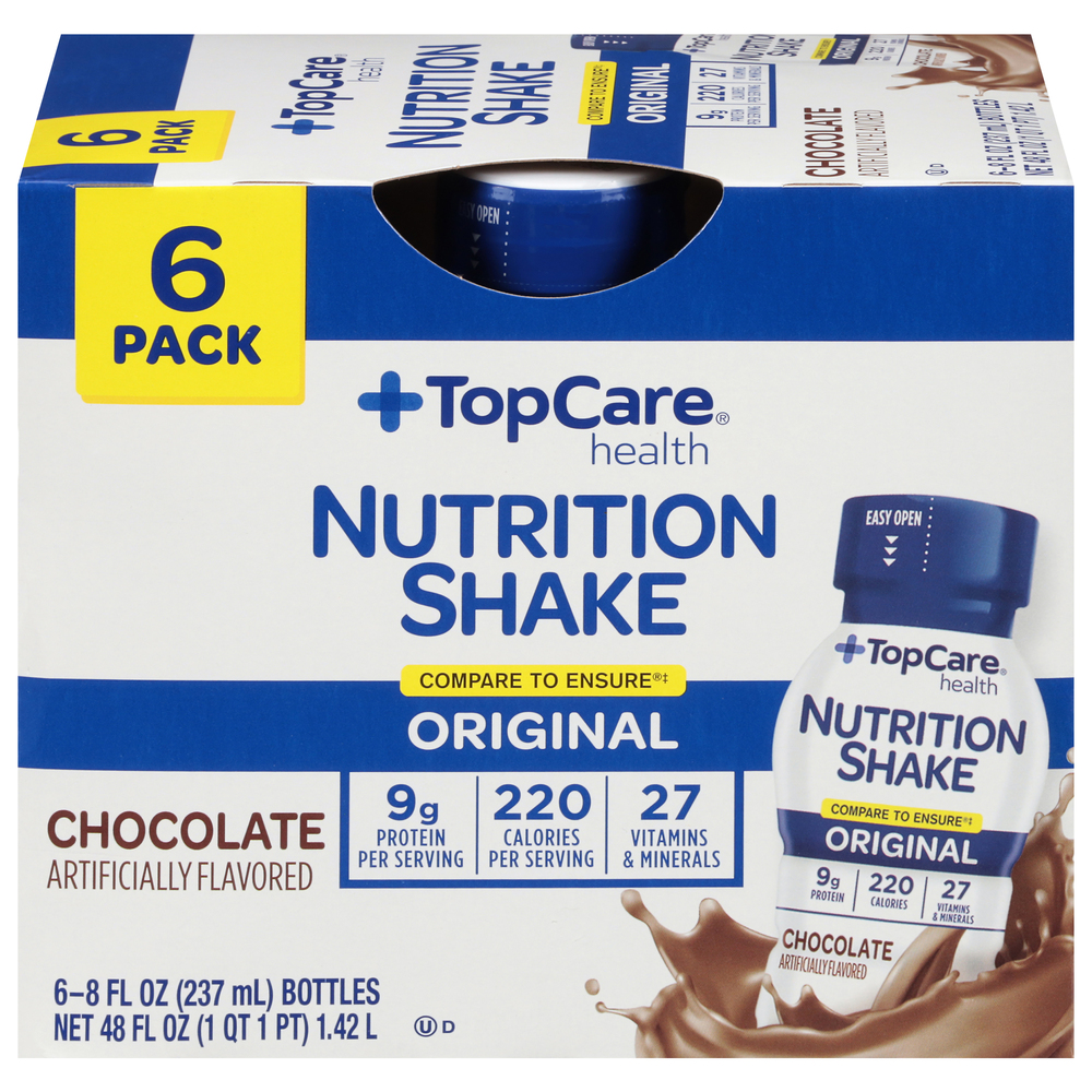 TopCare Health Nutrition Shake, Chocolate, Original, 6 Pack-Main