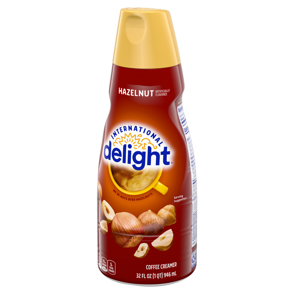 International Delight Coffee Creamer, Hazelnut-Front-Right-Elevated